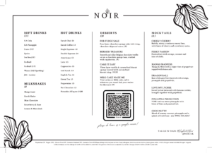 Noir London – Noir Restaurants